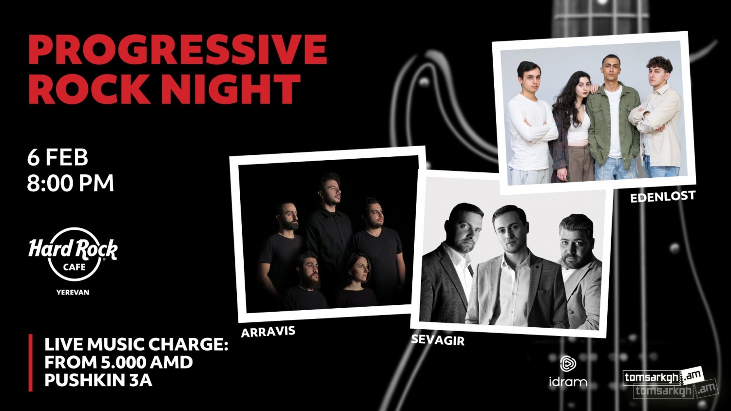 Progressive Rock Night - Տոմսարկղ.am - միասնական տոմսային համակարգ